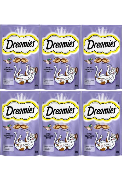 Dreamies Ördekli Kedi Ödülü 60 gr x 6 Adet