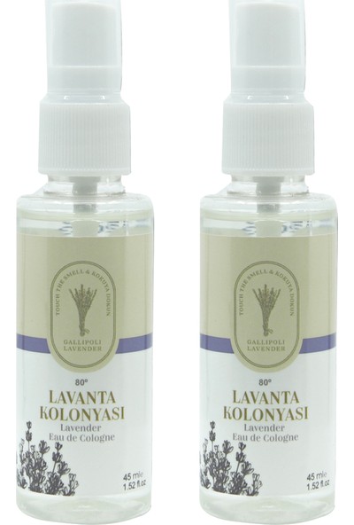 Gallipoli Lavender Lavanta Yağlı Kolonya Sprey 2x45 ml 80 Derece
