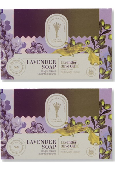Gallipoli Lavender Bitkisel El - Yüz - Vücut Sabunu Lavanta ve Zeytin Yağlı Sabun 2x100 gr Gallipoli Lavender Bitkisel El - Yüz - Vücut Sabunu Lavanta ve Zeytin Yağlı Sabun 2x100 gr