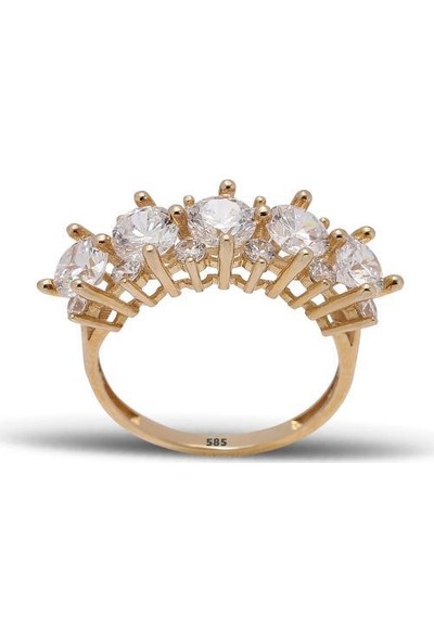 In Love Beştaş Altın Yüzük 14 Ayar Altın Beştaş Yüzük