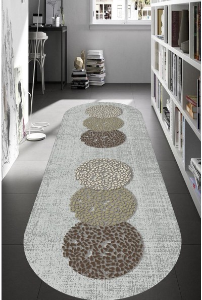 Cappio Halı Cappio Kare Taş Desenli Beyaz Halı