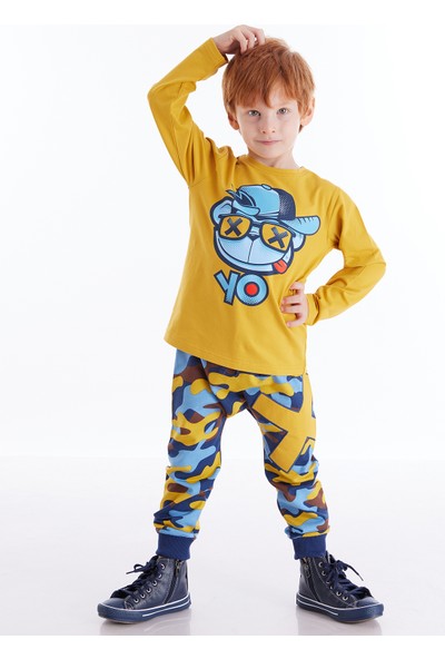 Denokids Rapci Maymun Erkek Çocuk Pantolon Takım
