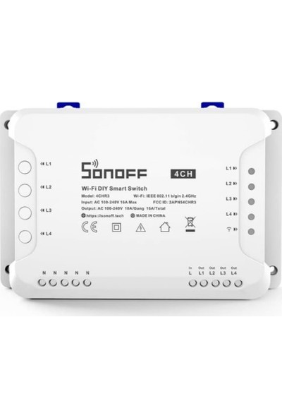 Sonoff 4ch-R3 Smart Switch 4 Kanallı Röle Kartı Sonoff 4ch-R3 Smart Switch 4 Kanallı Röle Kartı
