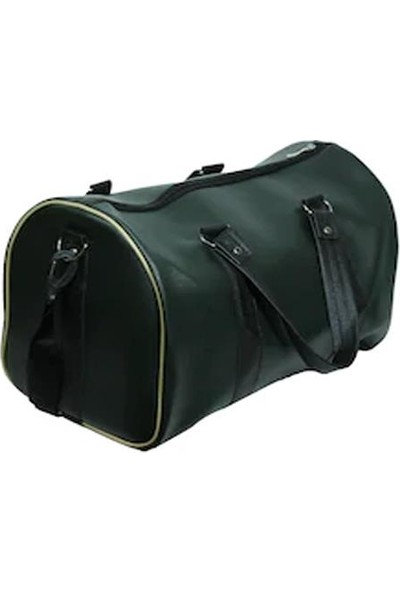DB Seyahat ve Spor Çantası Suni Deri Petrol Yeşili Krem Fitilli