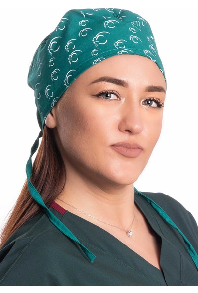 Şirin A Medikal Cerrahi Bone Desenli Cerrahi Bone BN214K.YESİL