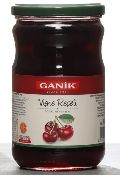 Ganik Vişne Reçeli 800 gr Ganik Vişne Reçeli 800 gr