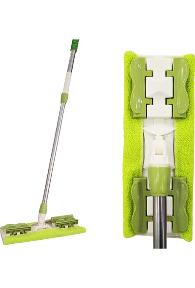 Sihirli Mop Istediğin Bezi Tak Kullan Teleskopik Saplı +1 Yedek Bez