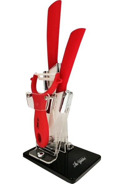 Aryıldız 30254 Akrilik Standlı 3 Prç Seramik Bıçak Seti Aryıldız 30254 Akrilik Standlı 3 Prç Seramik Bıçak Seti