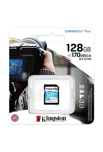 Kingston Canvas Go Plus 128GB Class 10 USH-I Hafıza Kartı SDG3/128GB Kingston Canvas Go Plus 128GB Class 10 USH-I Hafıza Kartı SDG3/128GB