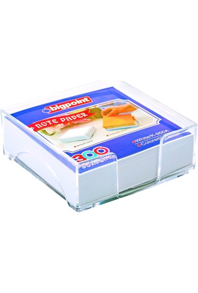 Bigpoint 129-50 Akrilik Küp Notluk Dolu Beyaz Bp12950