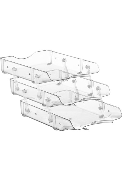 Bigpoint 3'Lü Evrak Rafı Şeffaf Standart Bp193