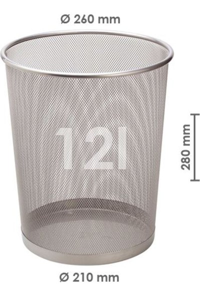 Bigpoint Bp410-11 Metal Perfore Cop Kovası Sılver Bigpoint Bp410-11 Metal Perfore Cop Kovası Sılver