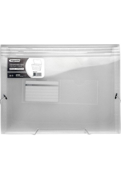 Bigpoint Bp260-03 Koruklu Dosya A4 13 Ceplı Lastıklı Seffaf Bigpoint Bp260-03 Koruklu Dosya A4 13 Ceplı Lastıklı Seffaf