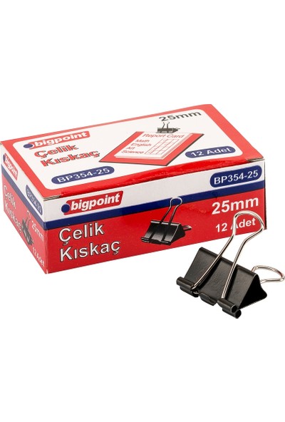 Bigpoint Çelik Kıskaç 25Mm 12'Li Kutu