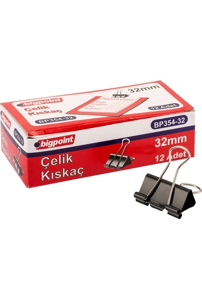 Bigpoint Çelik Kıskaç 32Mm 12'Li Kutu