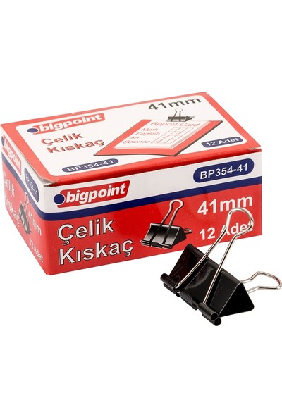 Bigpoint Çelik Kıskaç 41Mm 12'Li Kutu