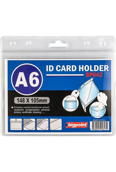 Bigpoint Kilitli Kart Poşeti Yatay Şeffaf 642