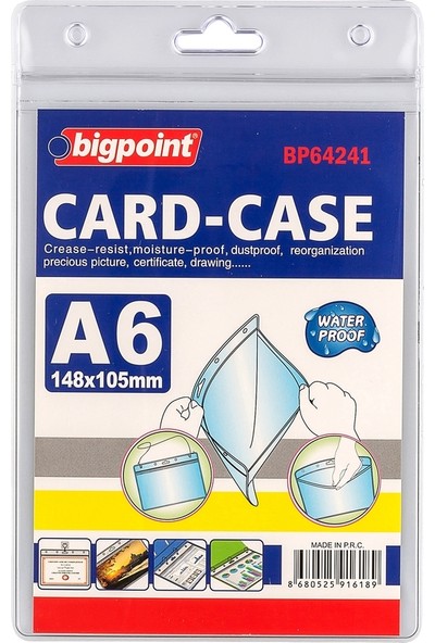 Bigpoint Kilitli Kart Poşeti Dikey Şeffaf 643
