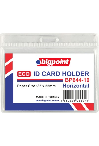 Bigpoint Eco Kart Poşeti Yatay 85 x 55mm
