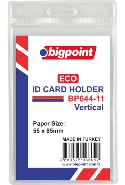 Bigpoint Eco Kart Poşeti Dikey 55 x 85mm