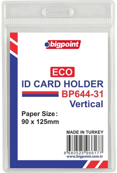 Bigpoint Eco Kart Poşeti Dikey 90 x 125mm