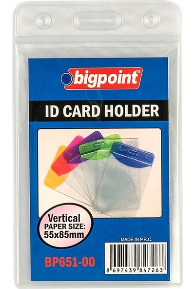 Bigpoint Bp651-00 Kart Pos.Dık Seffaf Korumalı (55X85) Bigpoint Bp651-00 Kart Pos.Dık Seffaf Korumalı (55X85)