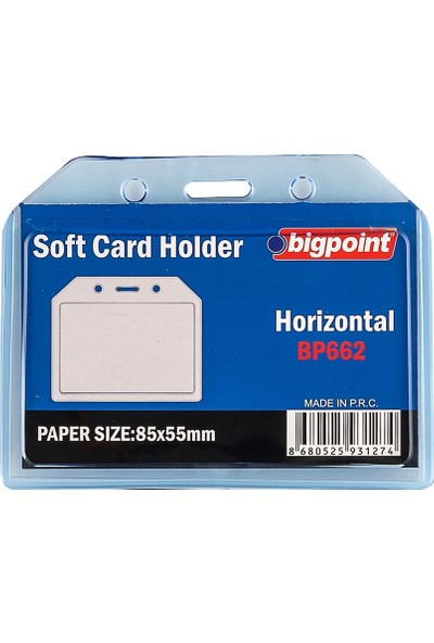 Bigpoint Bp662 Kart Kabı Soft Yatay Seffaf (85X54)
