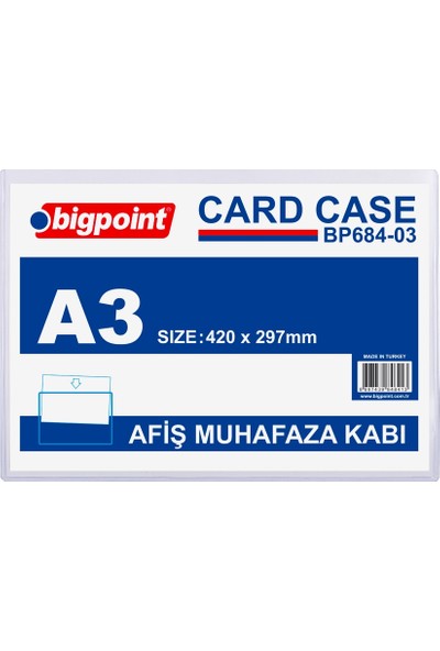 Bigpoint A3 Afiş Muhafaza Kabı