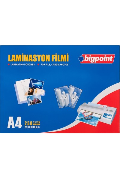 Bigpoint A4 Laminasyon Filmi 125 Micron Bp694 Bigpoint A4 Laminasyon Filmi 125 Micron Bp694