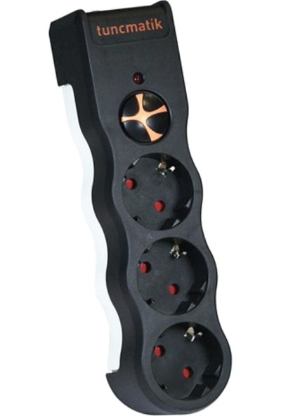 Tunçmatik 3lü Siyah Powersurge Akım Korumalı Priz TSK5082 Tunçmatik 3lü Siyah Powersurge Akım Korumalı Priz TSK5082