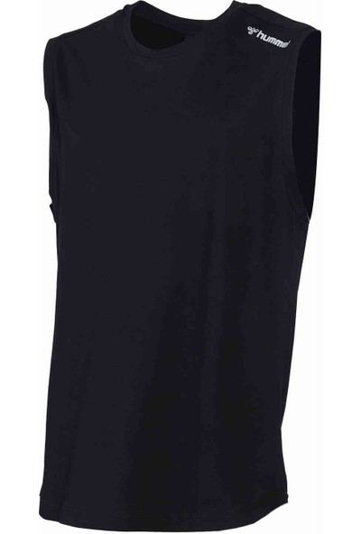 Hummel 911261-2001 Bisiklet Yaka Dar Kalıp Düz Siyah Erkek Atlet
