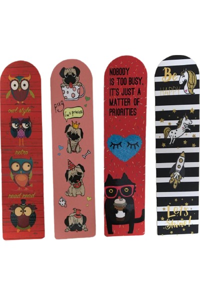 Kiwoodesign Kitap Ayracı Seti 4'lü Kiwoodesign Kitap Ayracı Seti 4'lü