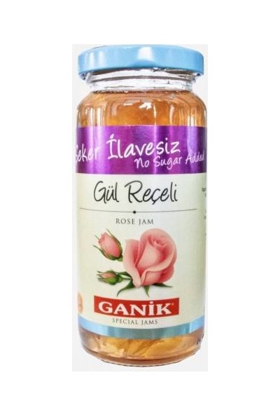 Ganik Şeker İlavesiz Gül Reçeli 290 gr Ganik Şeker İlavesiz Gül Reçeli 290 gr