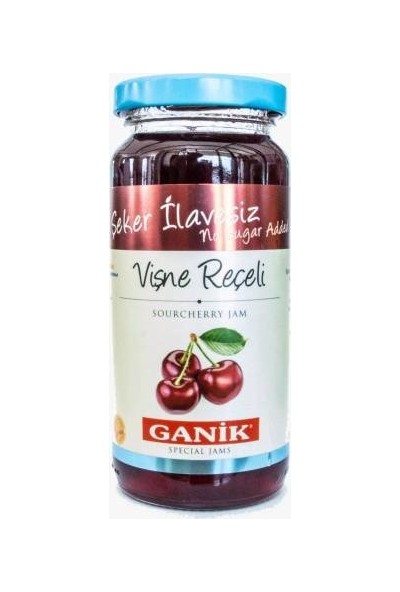 Ganik Şeker İlavesiz Vişne Reçeli 290 gr Ganik Şeker İlavesiz Vişne Reçeli 290 gr