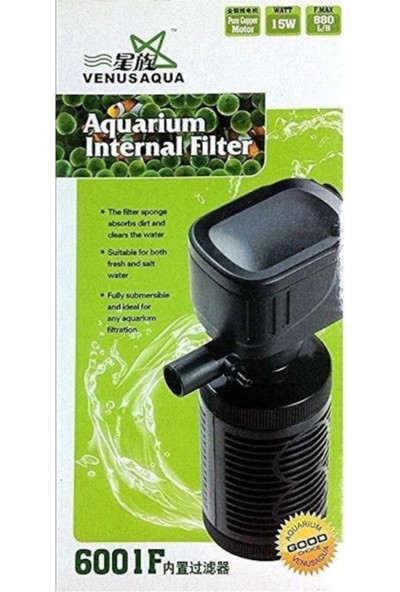 Venusaqua Akvaryum Iç Filtresi 6001F 15W
