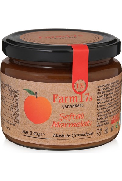 Farm17s Çanakkale Şeftali Marmeladı 330 gr Farm17s Çanakkale Şeftali Marmeladı 330 gr