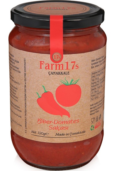 Farm17s Çanakkale Biber Domates Salçası 720 gr