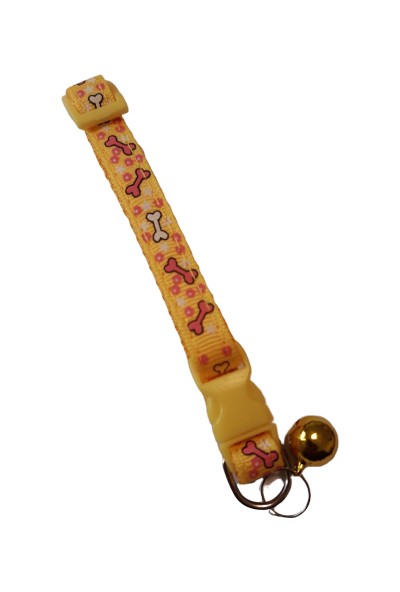 Gzg Pet Pretty Zilli Kedi Tasması 15-25 cm Sarı