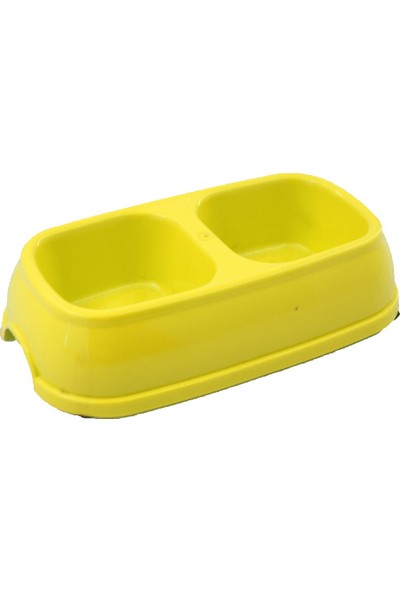 Tipspet Çiftli Köpek ve Kedi Mama Su Kabı Sarı Tipspet Çiftli Köpek ve Kedi Mama Su Kabı Sarı