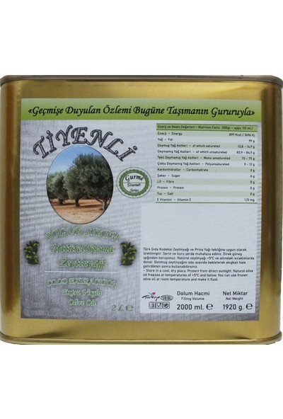 Tiyenli Gurme Zeytinyağı 2 lt