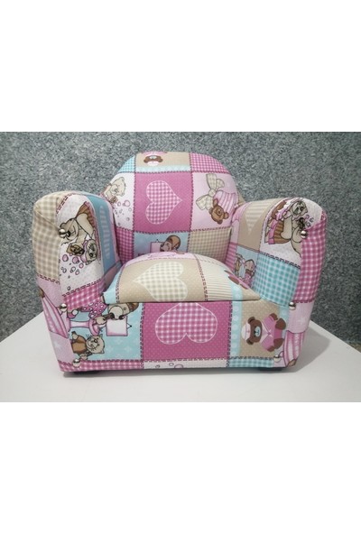 Sedef Çocuk Mobilya Koltuk Pembe Ayıcıklı Sedef Çocuk Mobilya Koltuk Pembe Ayıcıklı