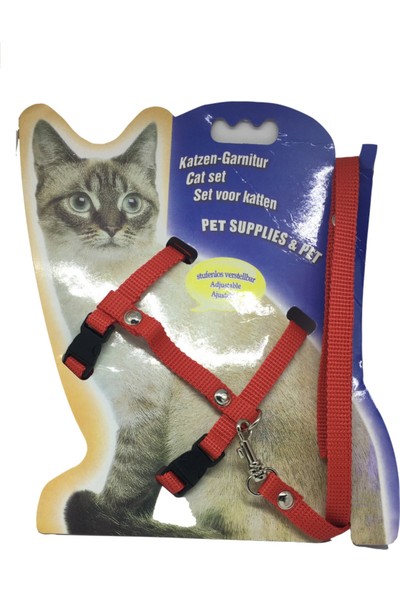 Muca Kedi Boyun Tasması ve Gezdirme Seti No:2