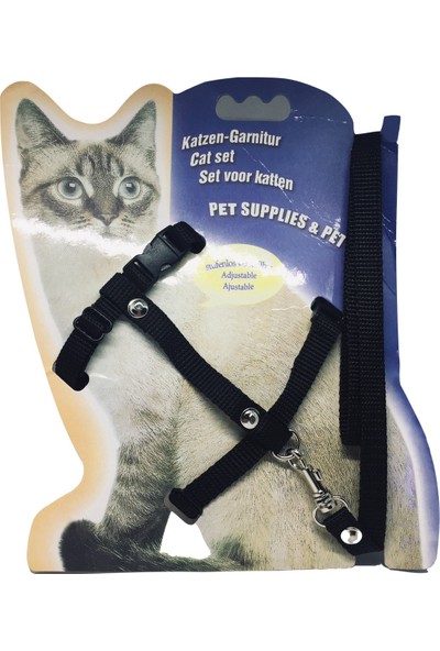 Muca Kedi Boyun Tasması ve Gezdirme Seti No:6