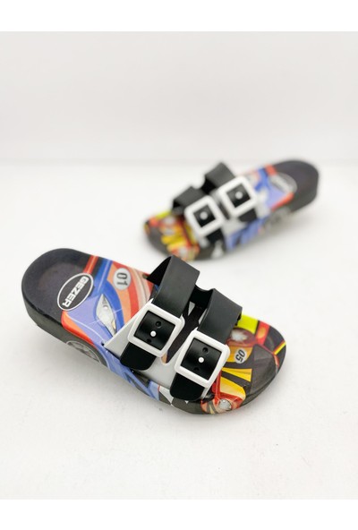 Gezer Çocuk Kaydırmaz Arabalı Terlik Modeli