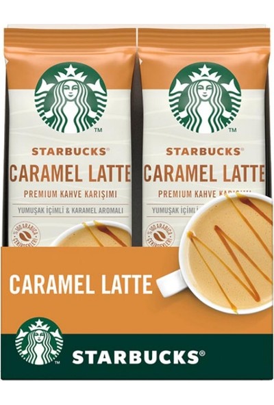Starbucks Caramel Latte Granül Kahve 10'lu Paket x 21,5 gr Starbucks Caramel Latte Granül Kahve 10'lu Paket x 21,5 gr