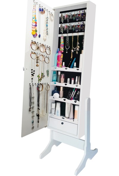 First Mobilya - Numberone - Ayaklı - Takı Dolabı - Beyaz First Mobilya - Numberone - Ayaklı - Takı Dolabı - Beyaz