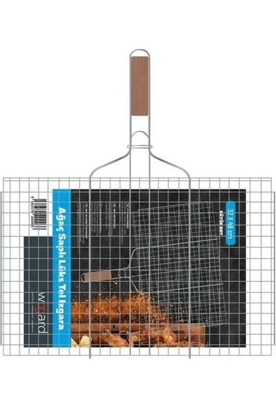 Wogard Büyük Boy Ahşap Saplı Tel Izgara 32x48 Wogard Büyük Boy Ahşap Saplı Tel Izgara 32x48