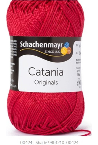 Schachenmayr Schachenmayr smc Catania Originals 424 Kırmızı Örgü Ipi Schachenmayr Schachenmayr smc Catania Originals 424 Kırmızı Örgü Ipi