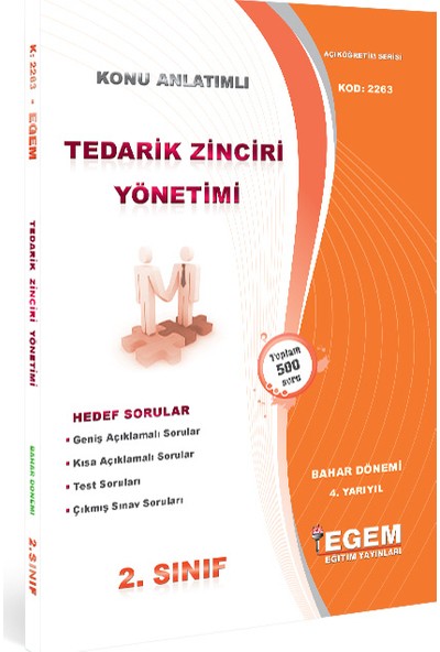 Egem Yayınları Tedarik Zinciri Yönetimi Konu Anlatımlı Soru Bankası - Bahar Dönemi (4. Yarıyıl) Egem Yayınları Tedarik Zinciri Yönetimi Konu Anlatımlı Soru Bankası - Bahar Dönemi (4. Yarıyıl)