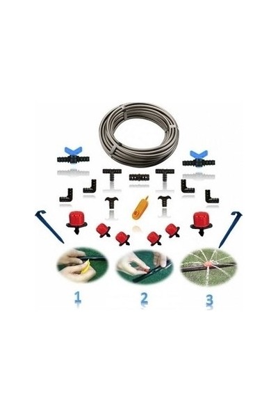 Mgf Plast Mgf 16 mm Damla Sulama Sistemi Hortumu Borusu ve Ek Parçaları Seti (Mt. Seçeneklidir) Mgf Plast Mgf 16 mm Damla Sulama Sistemi Hortumu Borusu ve Ek Parçaları Seti (Mt. Seçeneklidir)